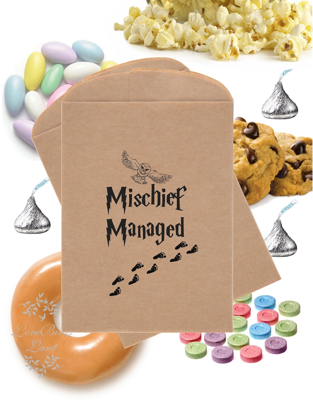 Mischief Managed Favor Bags Convection Treat Bags Wizarding Candy Bag ...