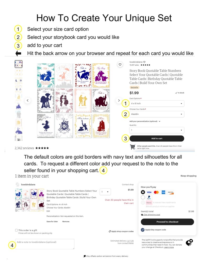 Story Book Quotable Table Numbers | Select Your Quotable Cards ...