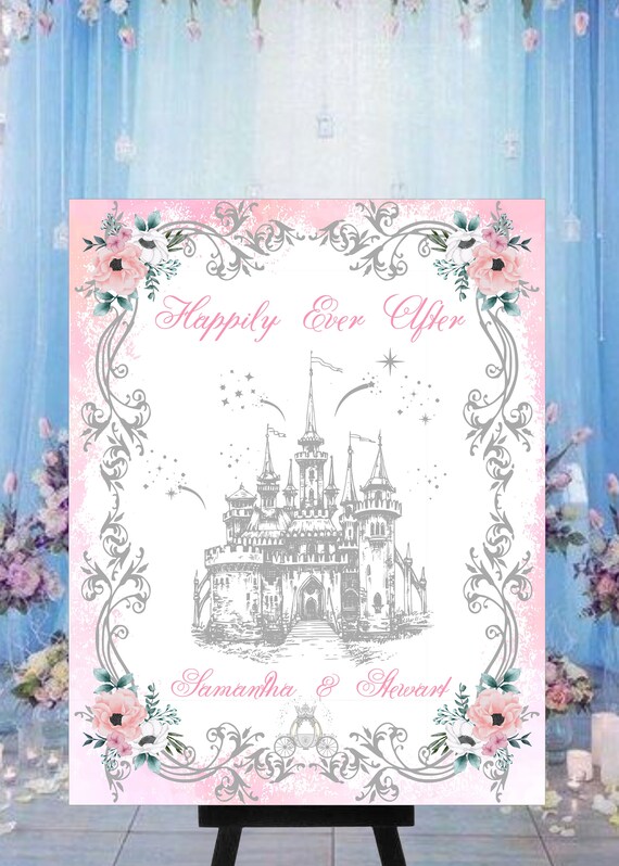 Digital Personalized Cinderella Castle Wedding Welcome Sign | Etsy