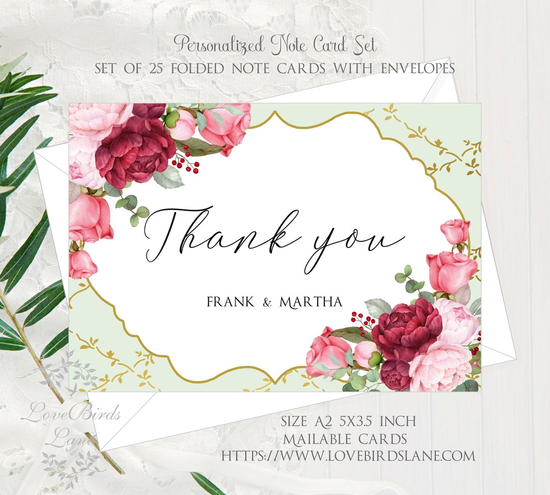 Personalized Blush Wedding Thank You Cards Bridesmaid Proposal Card ...