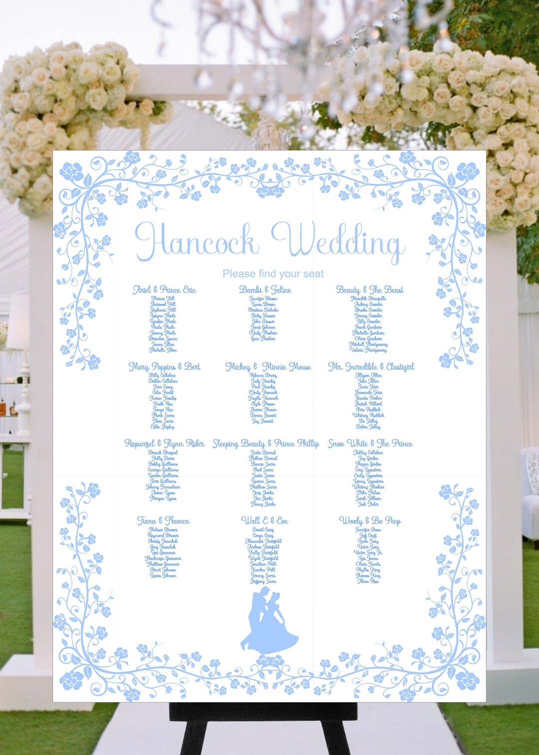 Cinderella Carriage Wedding Seating Table Sign Cinderella Seating Chart ...