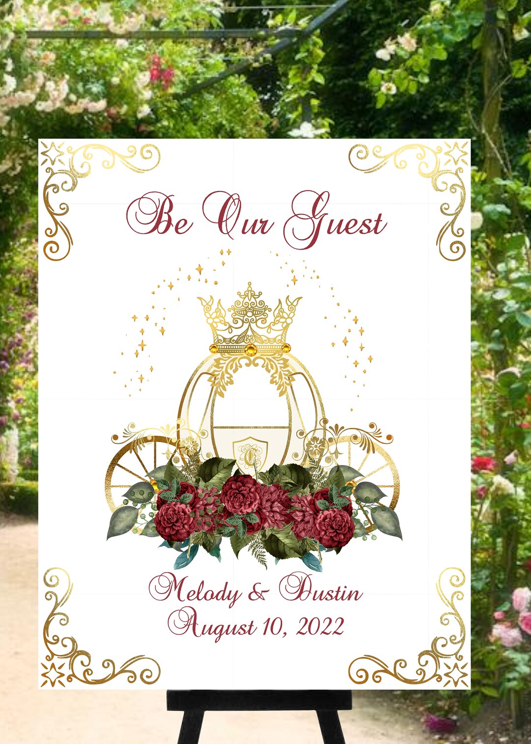 Digital Personalized Be Our Guest Sign Beauty and the Beast Wedding ...