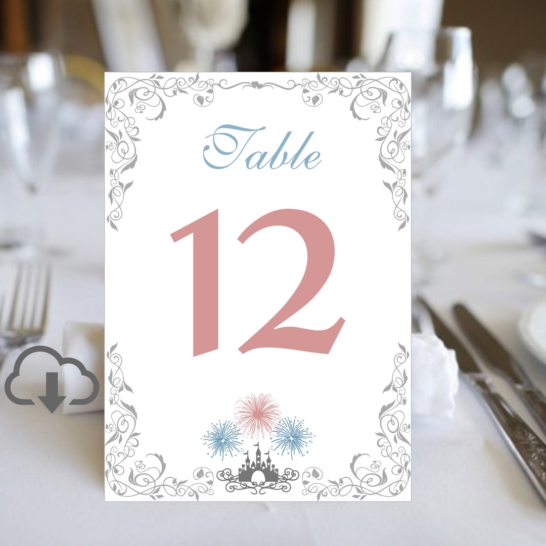 Story Book Castle Table Numbers - Etsy