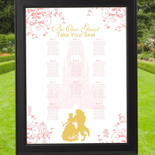 Mickey and Minnie Wedding Seating Chart Disney Characters | Etsy UK