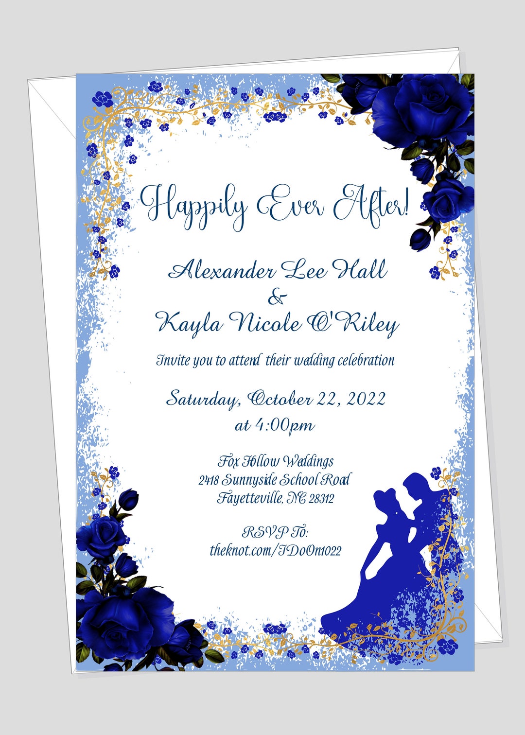Personalized Cinderella Enchanted Fairy Tale Wedding Invitation Royal ...