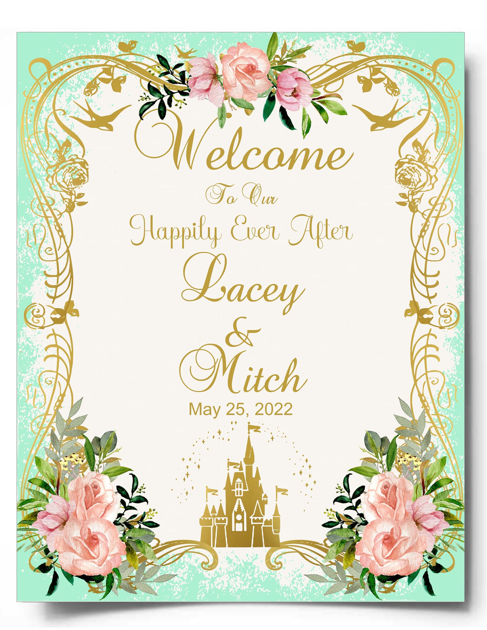 Digital Personalized Fairy Tale Cinderella Castle Wedding - Etsy