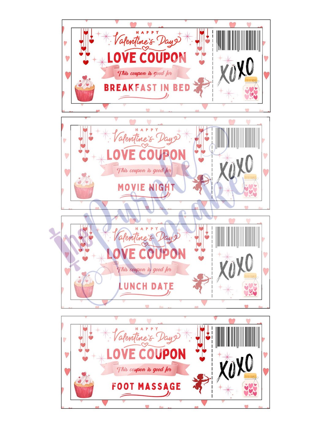 Editable Valentine Love Coupons | Printable Love Coupon Book | Romantic ...