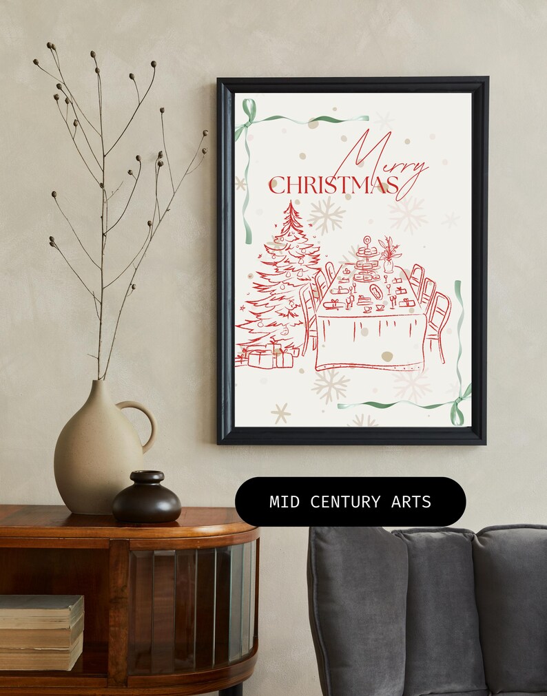 Cozy Christmas Wall Art – Neutral Holiday Prints, Aesthetic Christmas ...