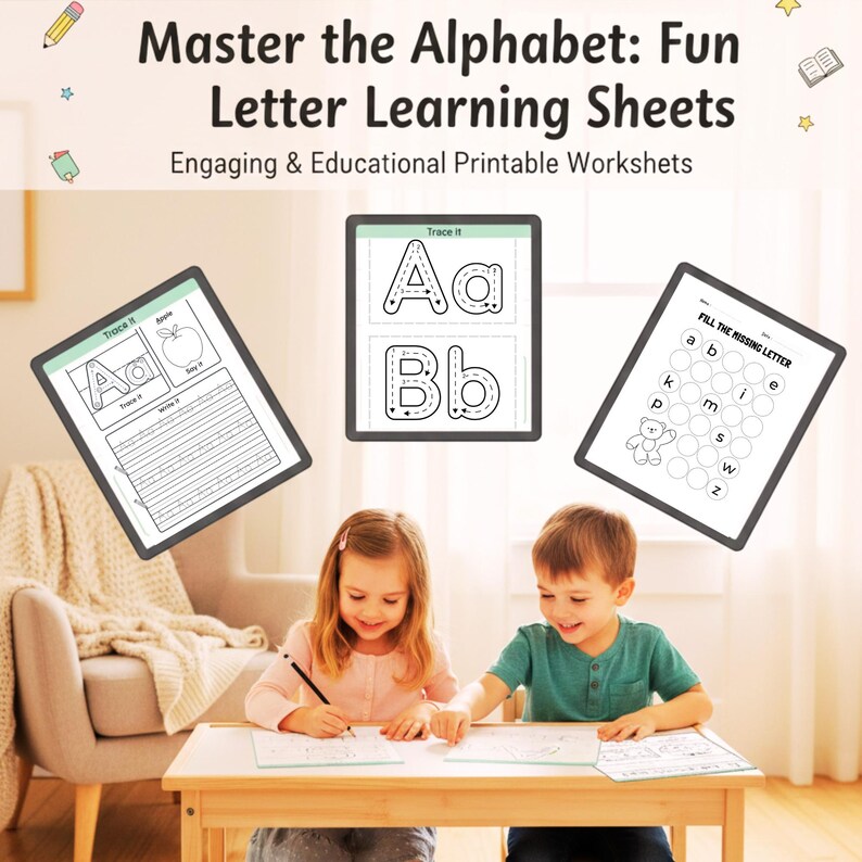 Alphabet Tracing Worksheets | Montessori ABC Letter Writing Practice ...