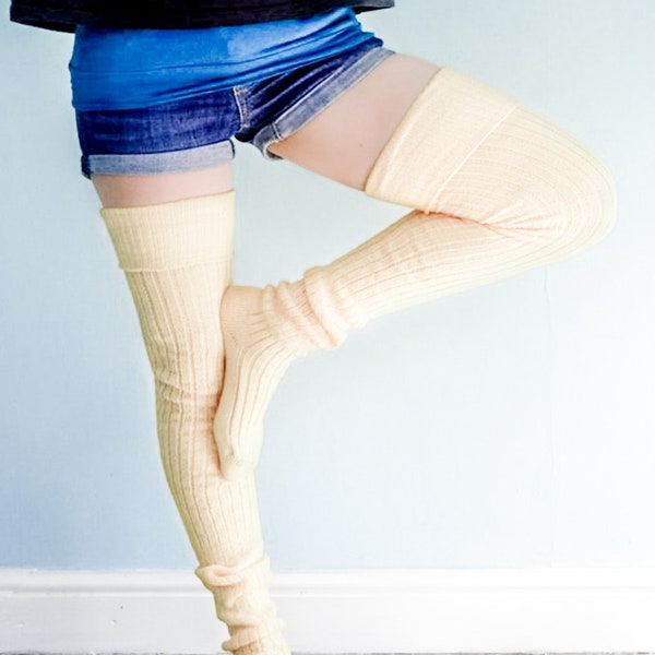 Cream Boot Socks - Etsy