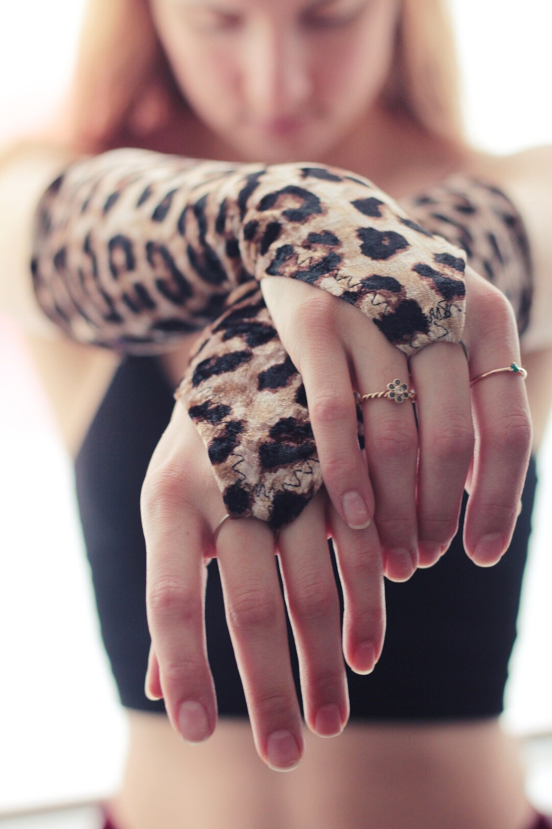 STRETCH VELVET Opera Gloves, Open Fingers, Elbow High, Long Gloves for Evening Wear, Long ...