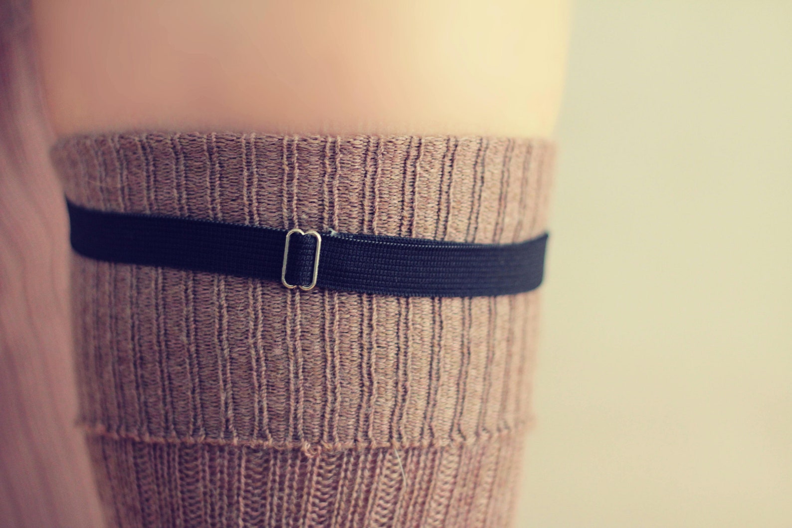 Black Elastic Clip Garters: Adjustable Sock Suspenders - Etsy
