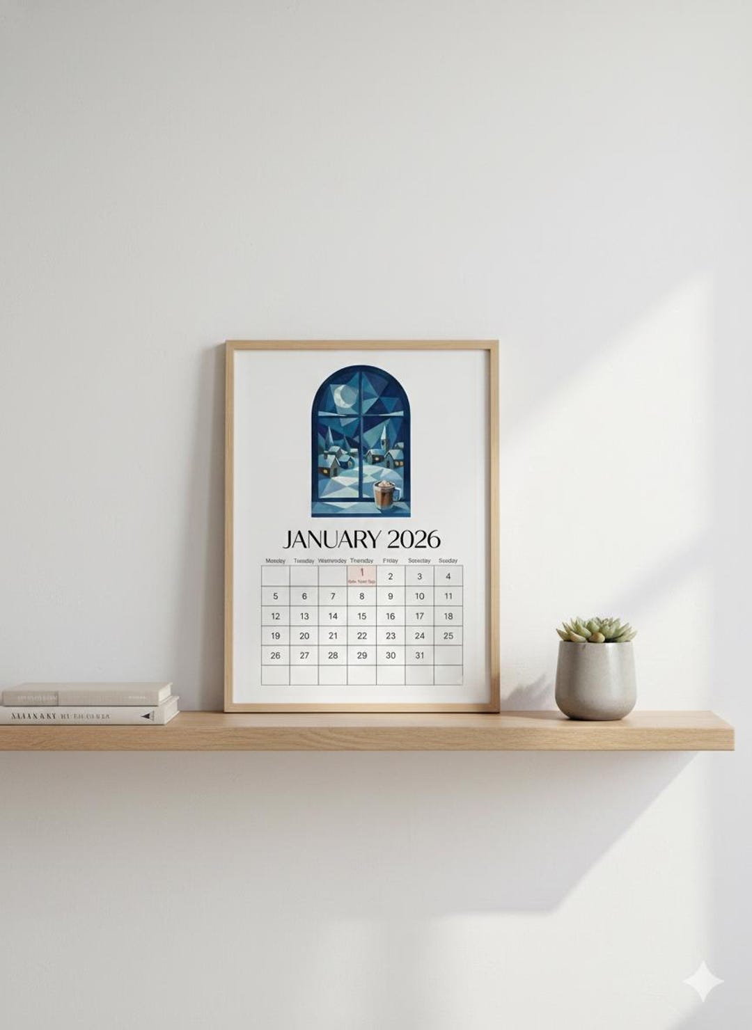 January 2026 Monthly Calendar Printable A4 A3 Wall Calendar JPG PDF ...