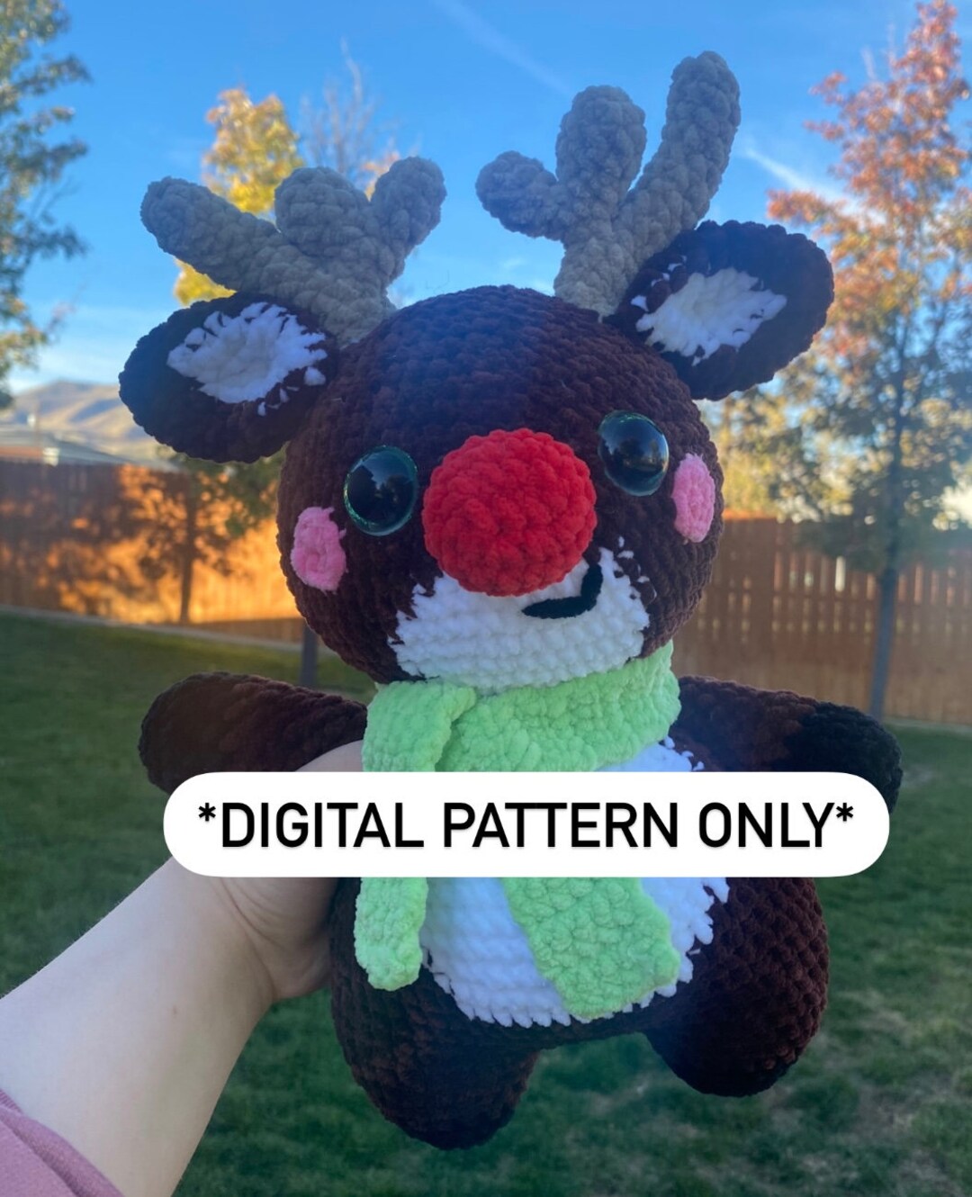 Ruby the Reindeer Crochet Pattern/// This is A PATTERN ONLY Not A ...