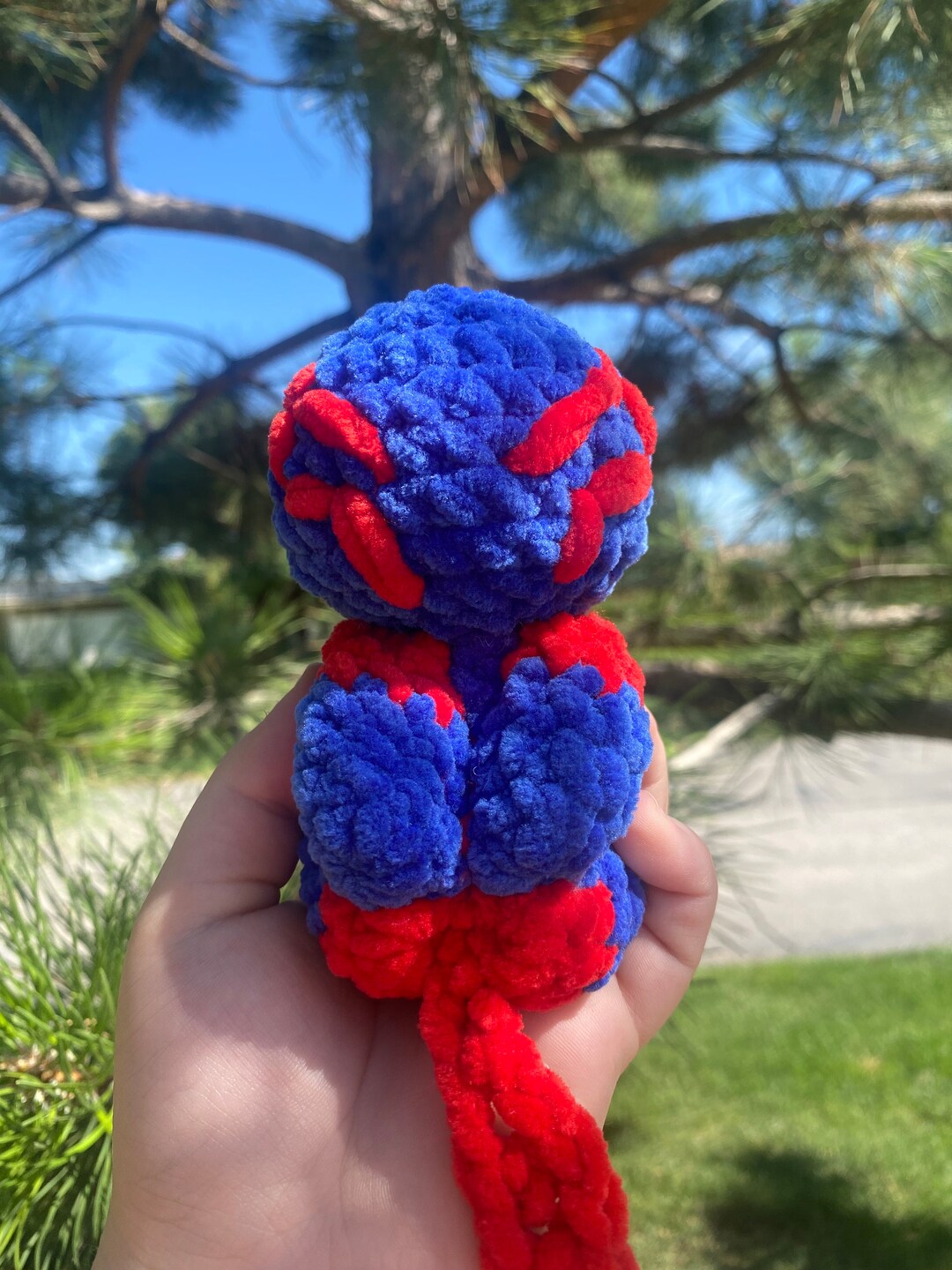 Spider 2099 Hanging Car Accessory/// Handmade Crochet Amigurumi Spidey ...