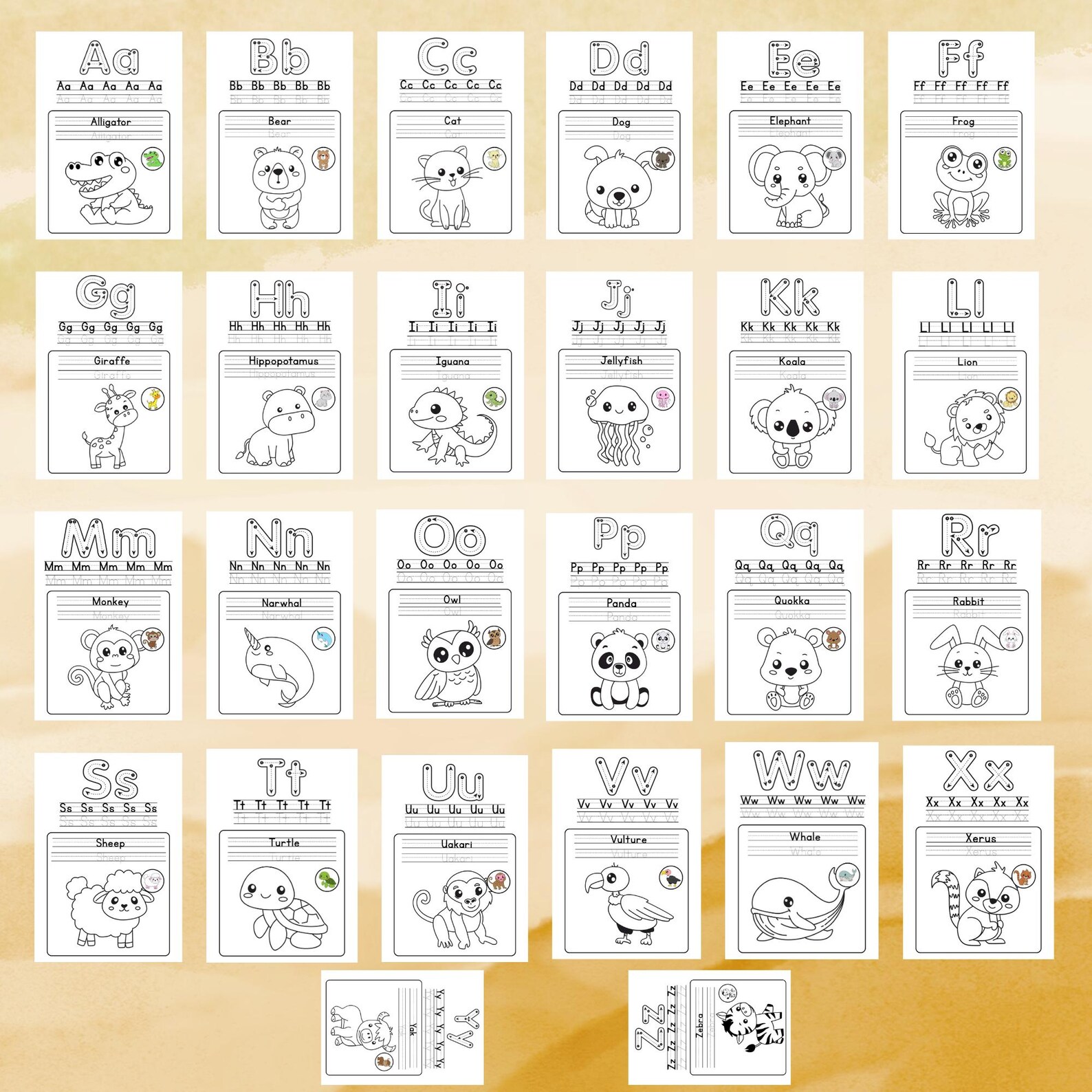 ABC Tracing Coloring Book | Alphabet Handwriting Practice (printable ...