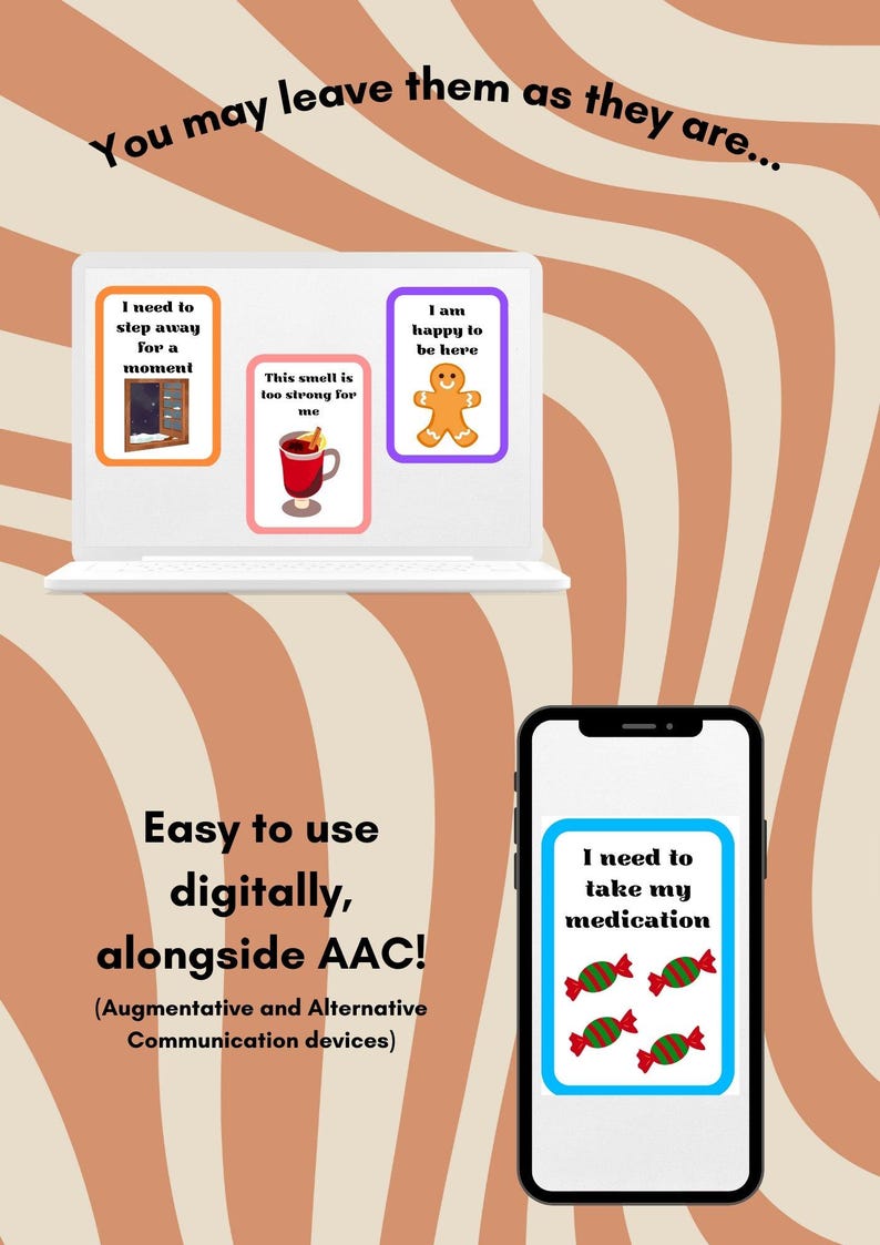 Christmas Autism and ADHD Color-coded Communication Cards, 32 ...