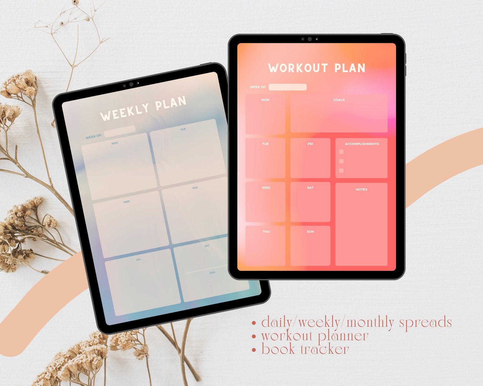 VIBEY Undated Digital Planner | iPad Planner | Daily, Weekly & Monthly ...