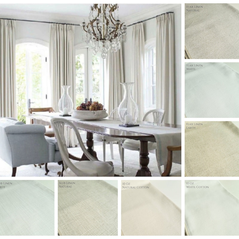 Belgian Linen Flax Curtains - Etsy