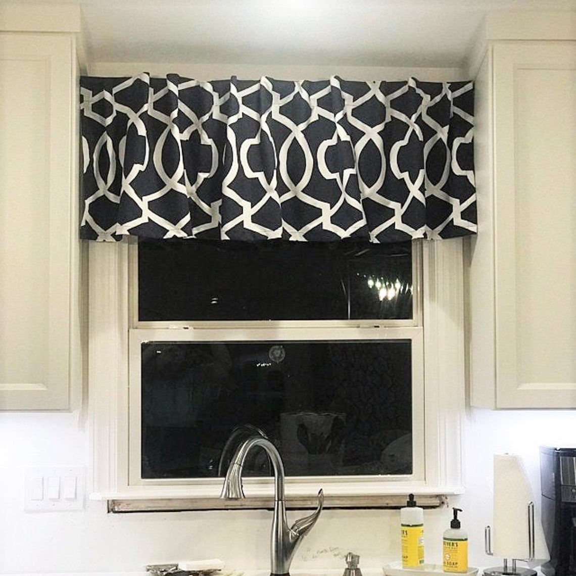 Custom Navy Blue Valance- Premier Prints Modern Window Treatments ...