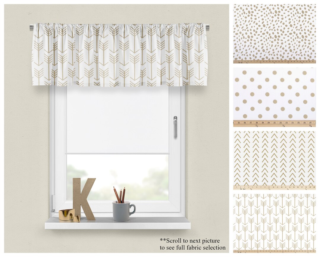 Athena Gold Valance Metallic Premier Prints Custom Decorative - Etsy