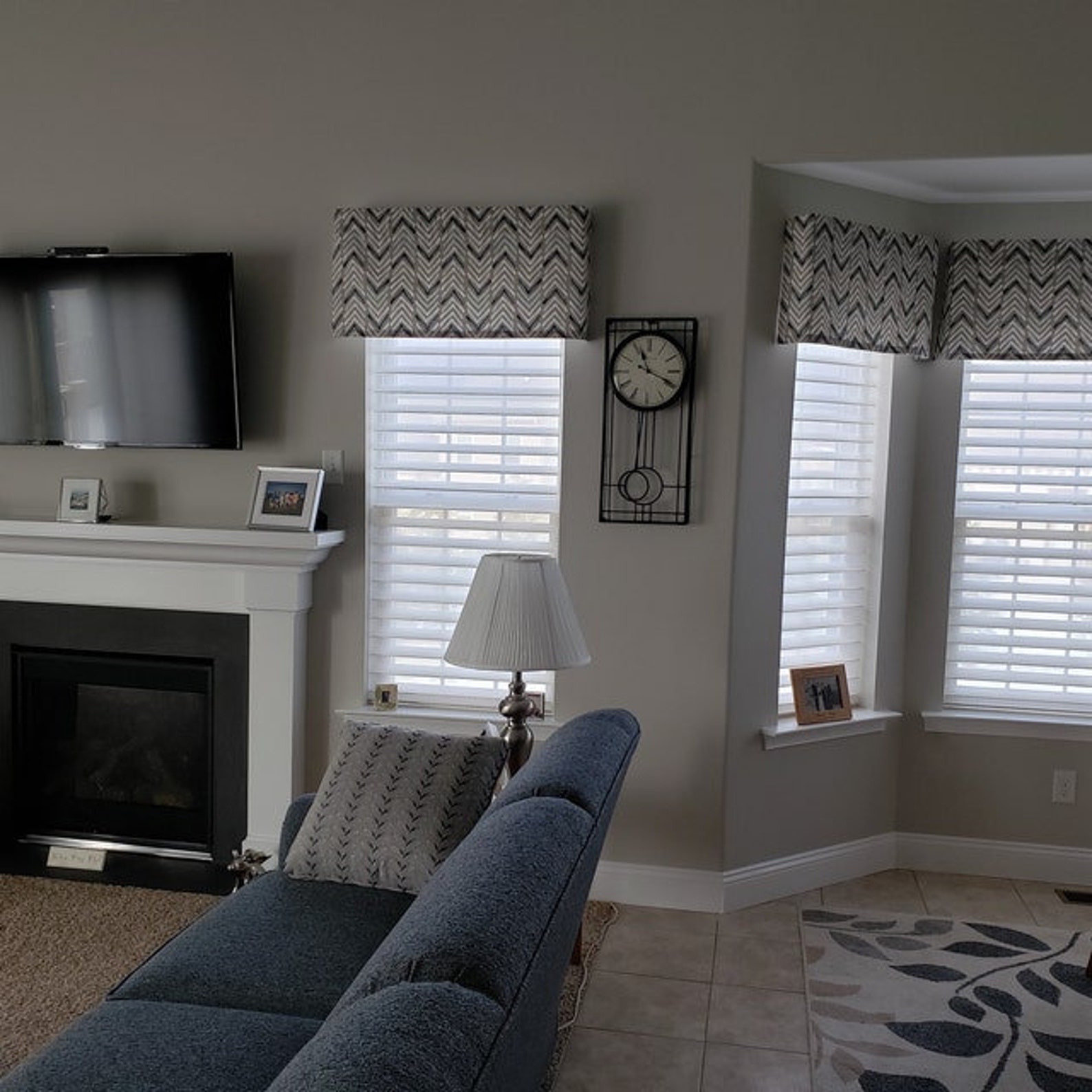 Vintage Indigo Blue Custom Valance Premier Prints Navy - Etsy