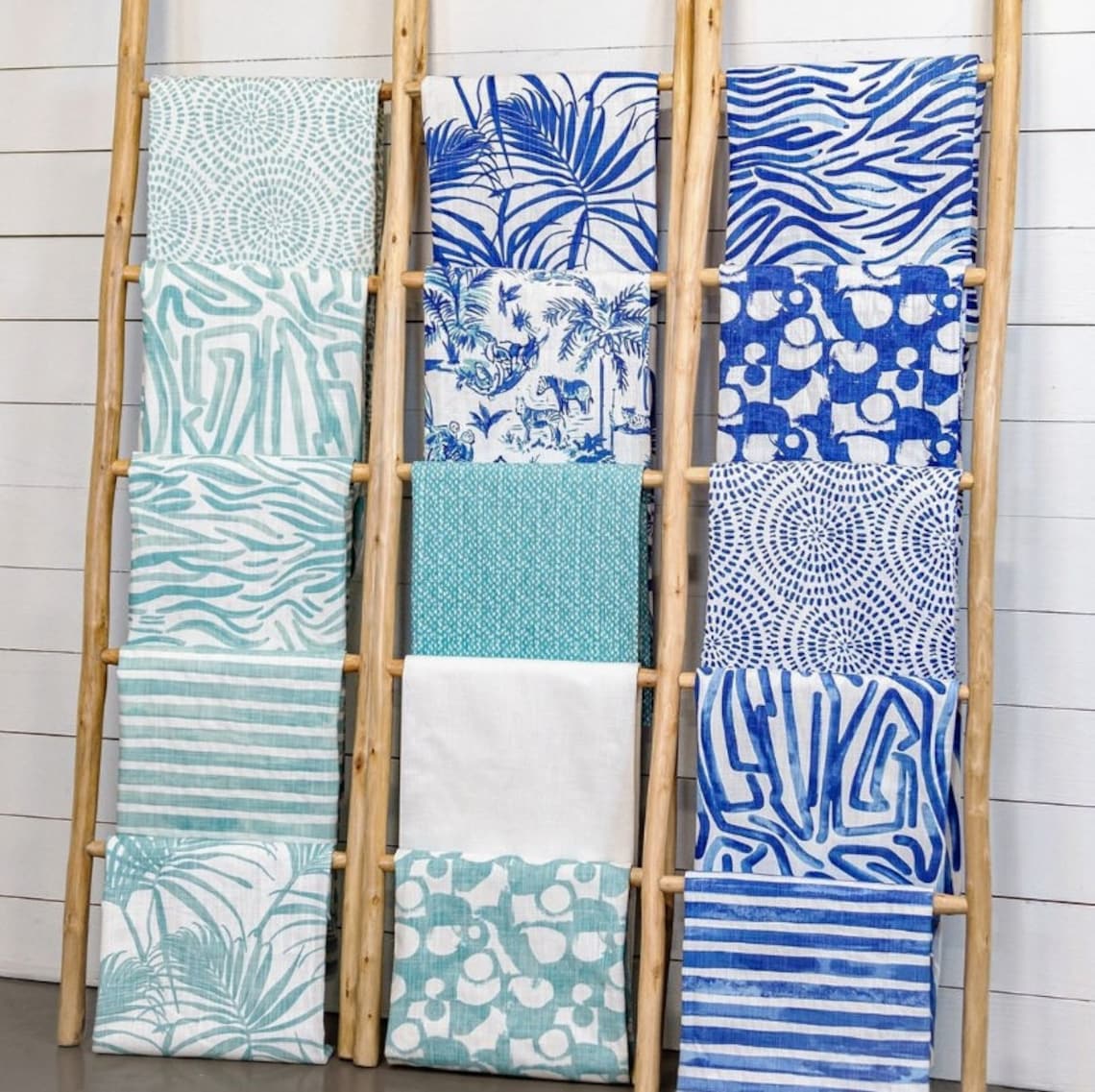 Cancun Aqua Valance- Premier Prints Blue Beach House Decor- Custom ...