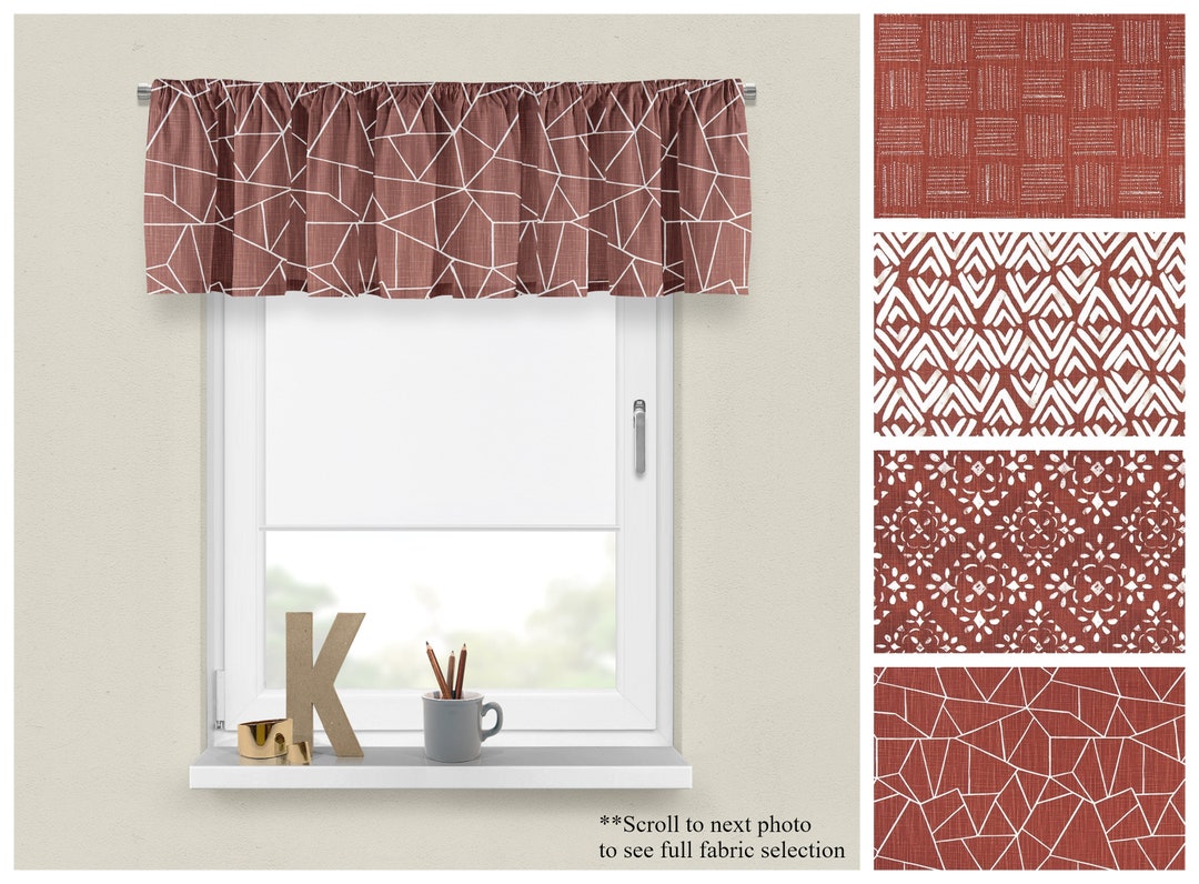Sierra Rust Valances- Premier Prints Modern Window Treatments- Custom ...