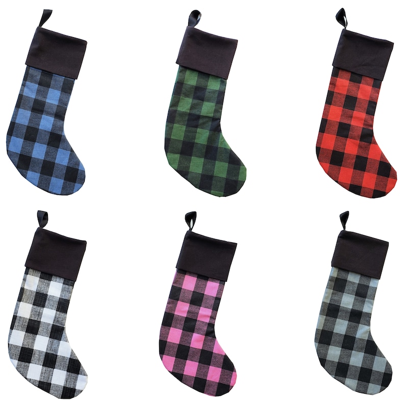 Plaid Stocking - Etsy