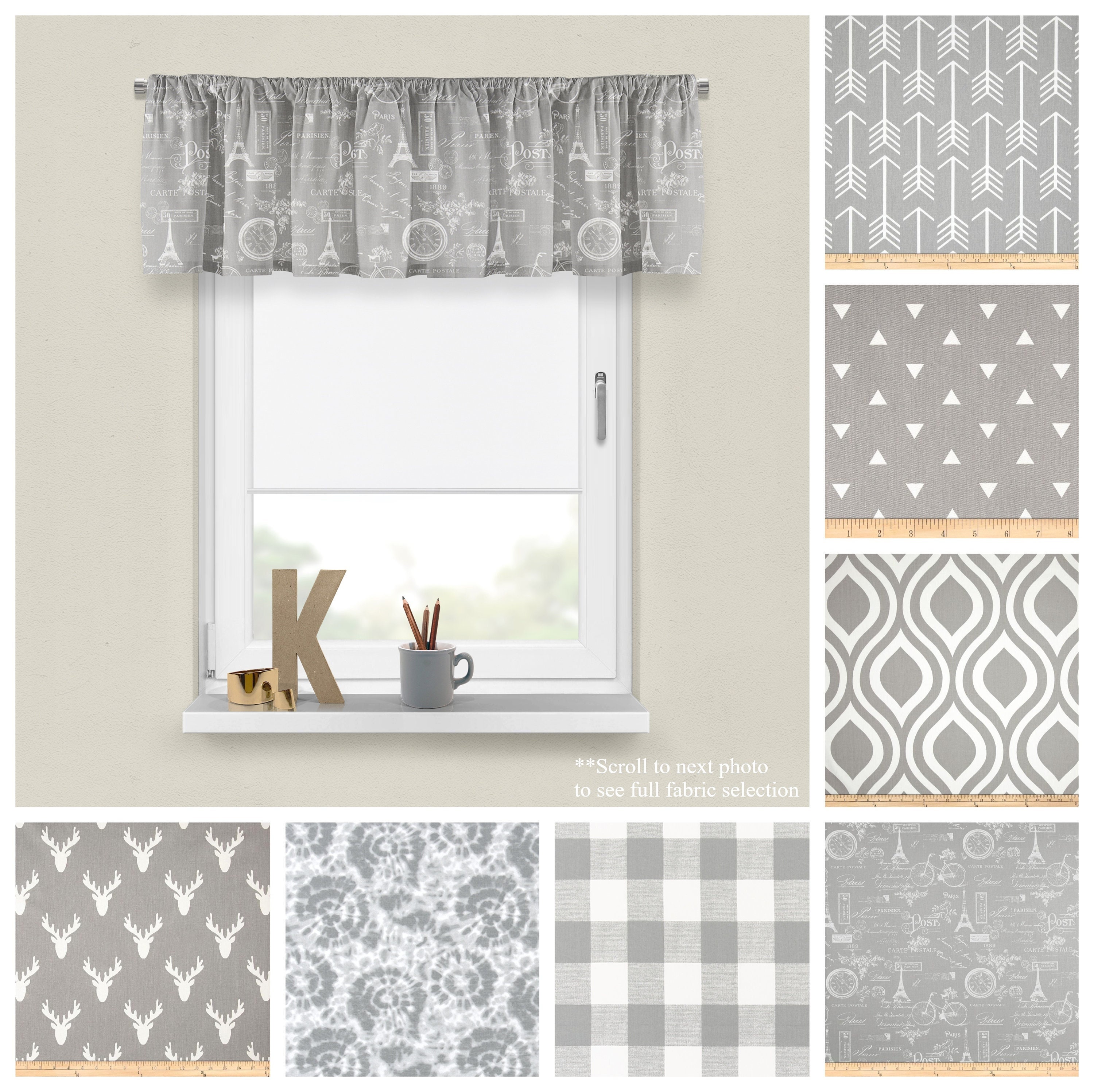 Gray valance store