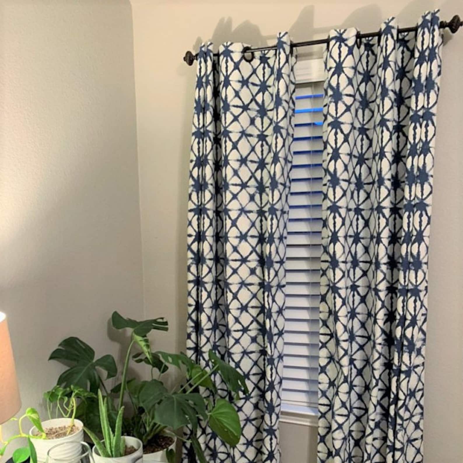 Belgian Linen Curtains Drapery Panels Italian Blue Curtains - Etsy