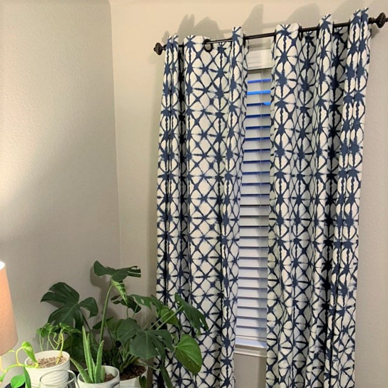 Belgian Linen Curtains Drapery Panels Italian Blue Curtains - Etsy