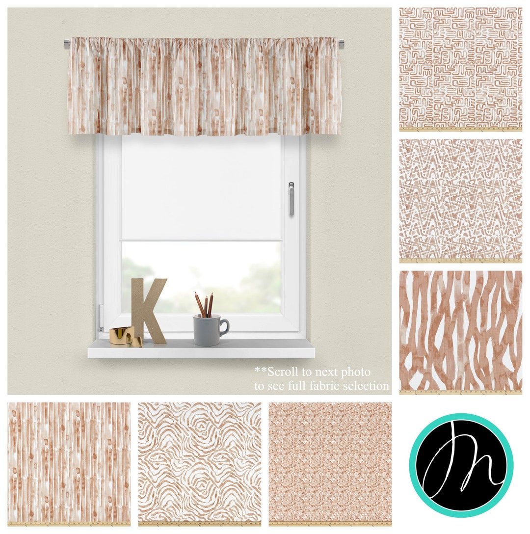 Clay Luxe Canvas Valance- Premier Prints Terracota Window Panel- Custom ...
