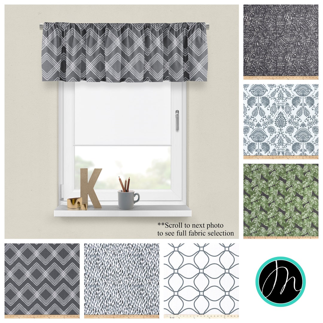 Black Flame Modern Valances- Premier Prints Custom Charcoal Window ...