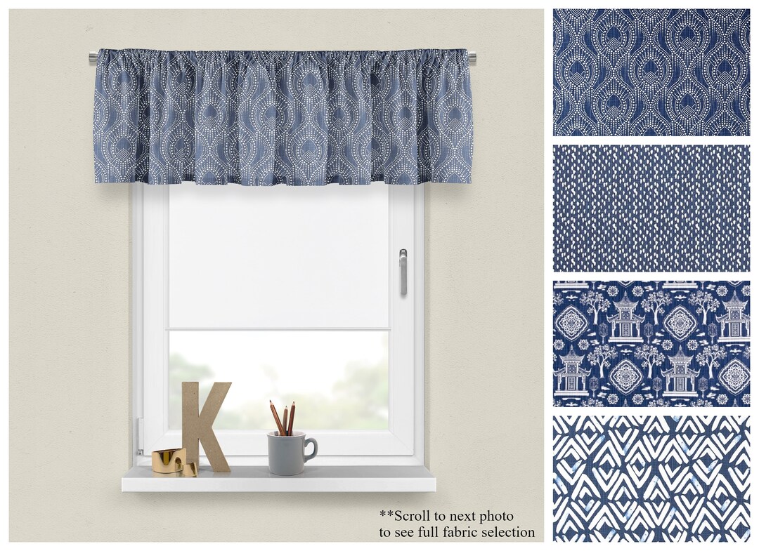 Regal Navy Valance- Premier Prints Modern Kitchen, Dining, or Bedroom ...