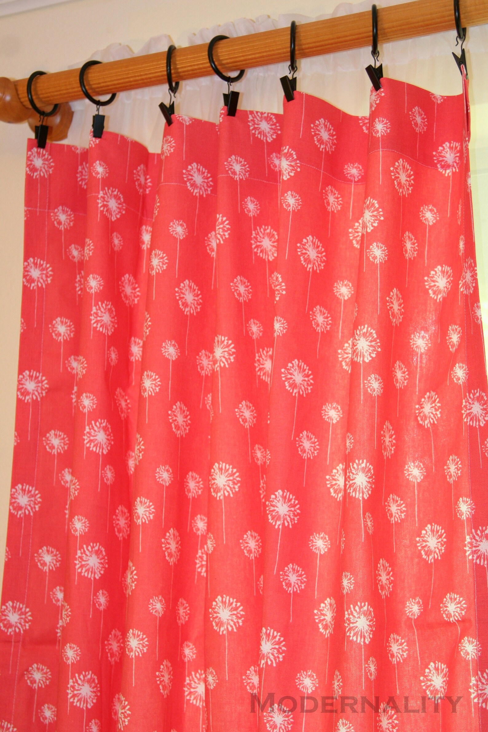 Coral Curtains Premier Prints Modern Pair of Drapery Panels - Etsy