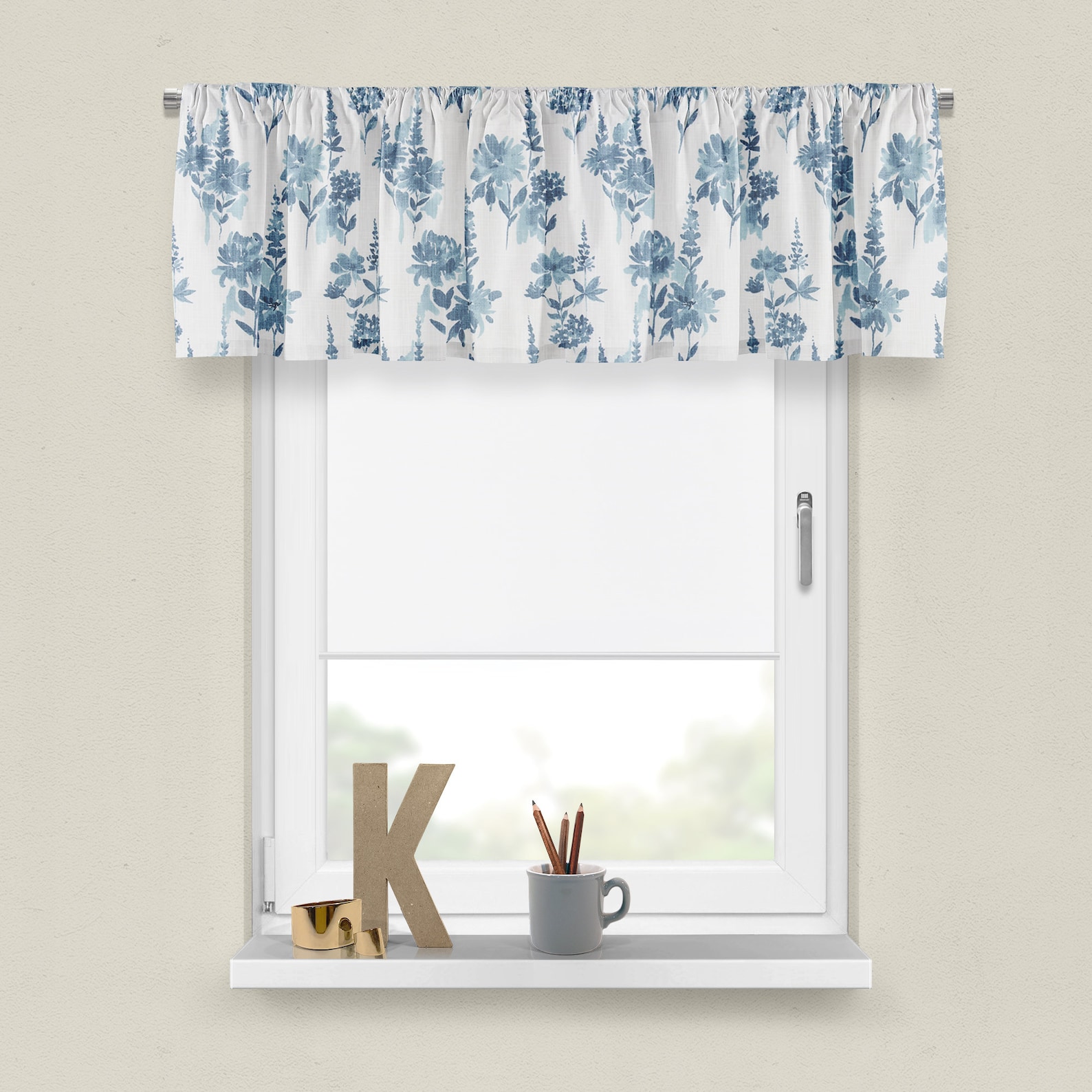 Italian Denim Decorative Valance- Premier Prints Navy Designer Window ...