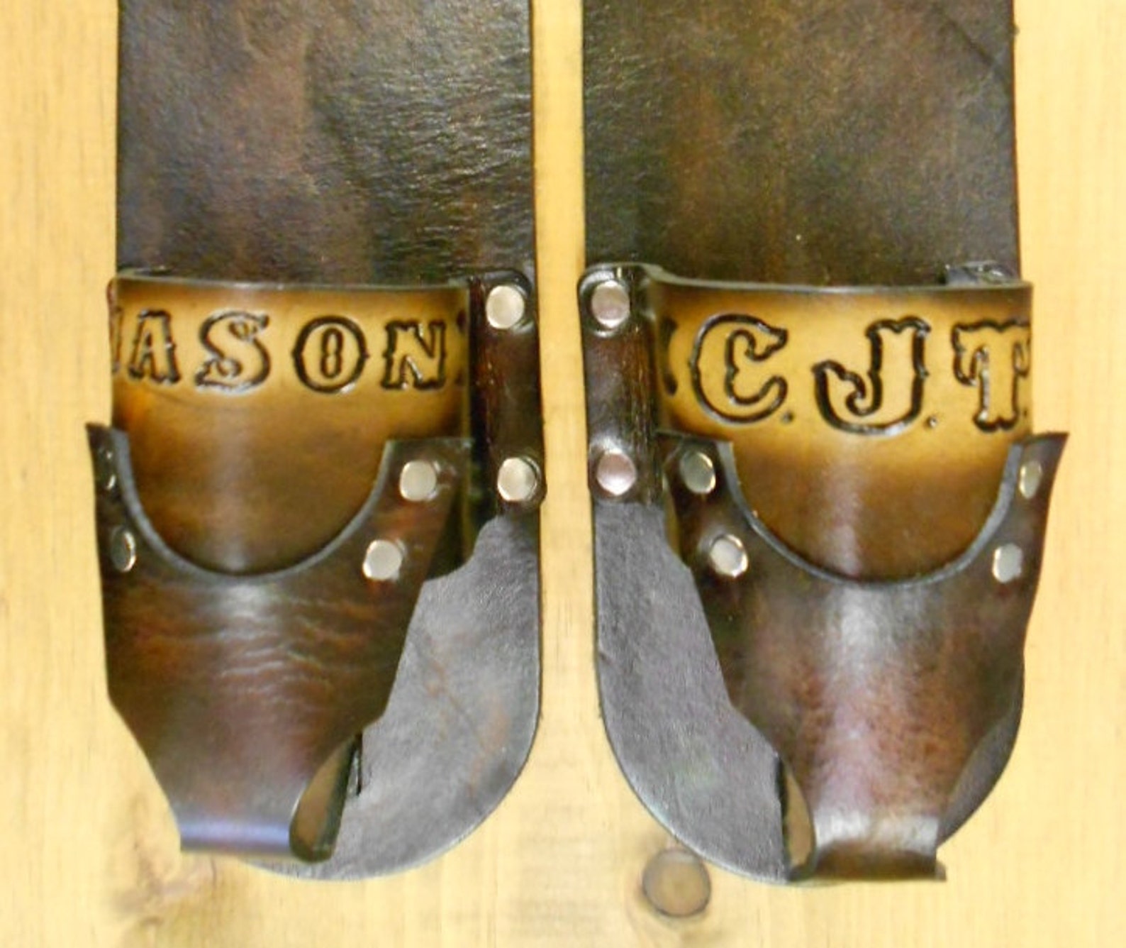 Custom Hand-crafted Leather Beer Holster, Personalized Name or Initials ...