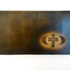 Leather Check Book Cover, Handcrafted, Many Designs Mason Firefighter ...