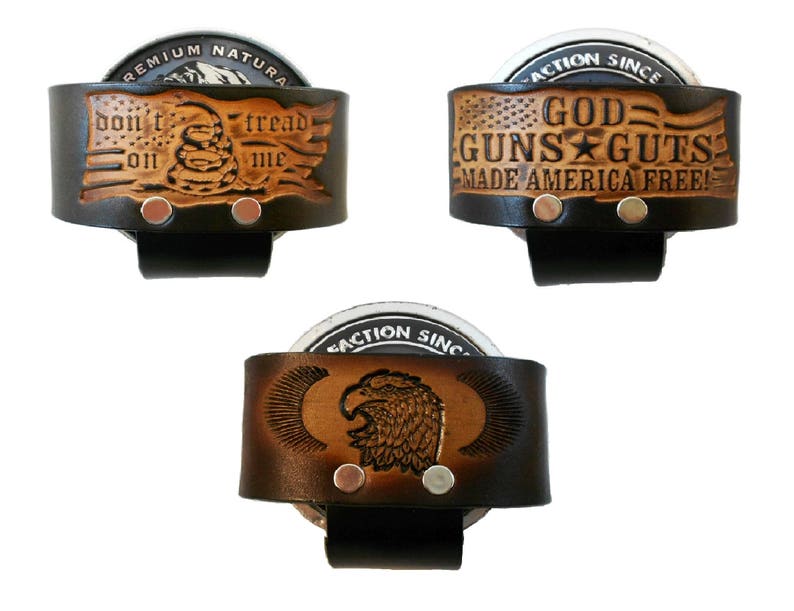 Leather Snuff Can Holder Chewing Tobacco Case Handcrafted | Etsy