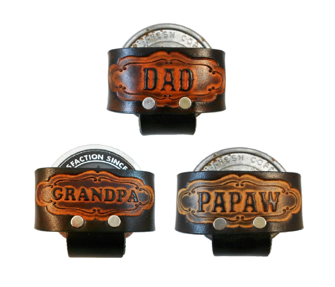 Leather Snuff Can Holder, Chewing Tobacco Case, Handcrafted, Many ...
