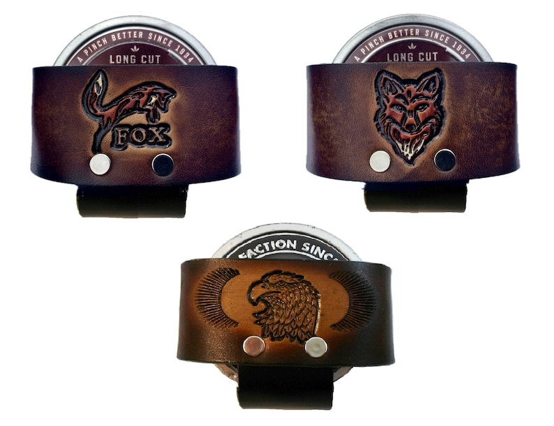 Leather Snuff Can Holder, Chewing Tobacco Case, Handcrafted, Many ...