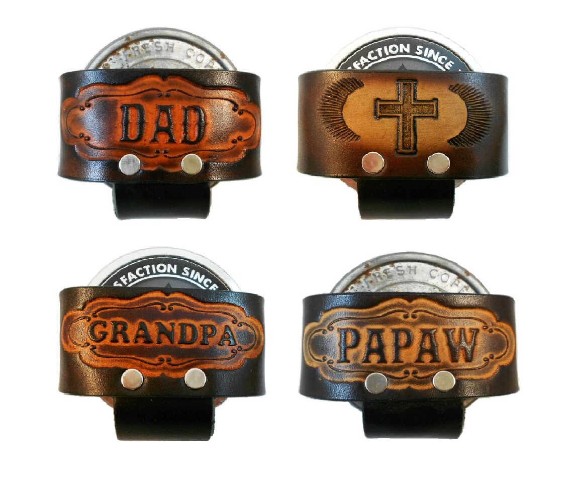 Leather Snuff Can Holder Chewing Tobacco Case Handcrafted - Etsy