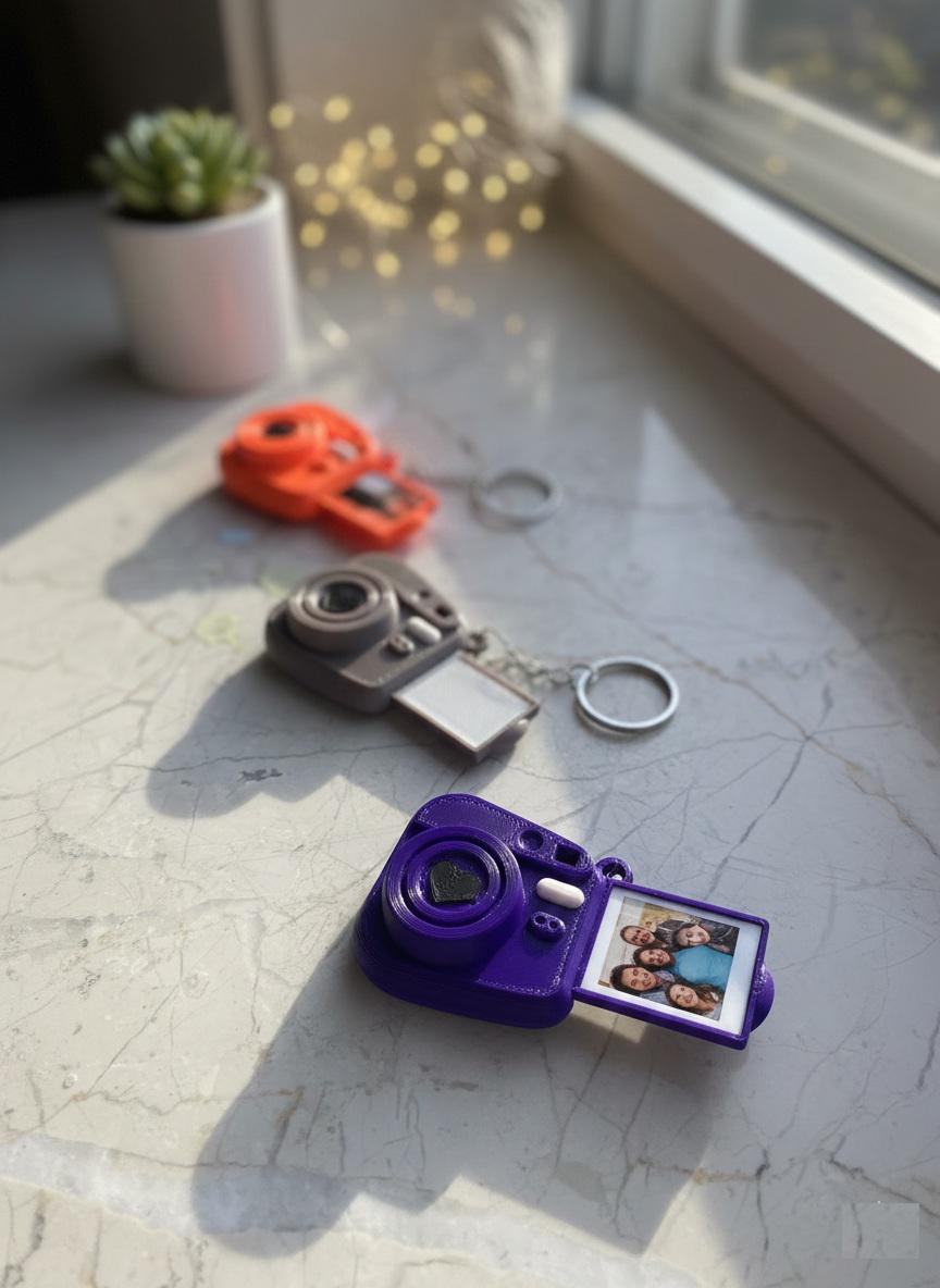 Instax Camera Keychain Personalized Photo – Custom Polaroid Style Mini ...