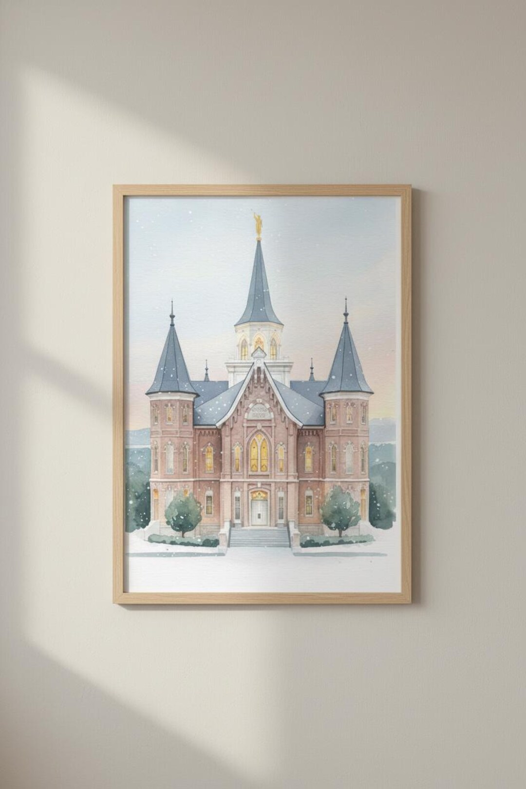 Provo City Center Temple in Winter | Customizable Poster | Latter-day ...