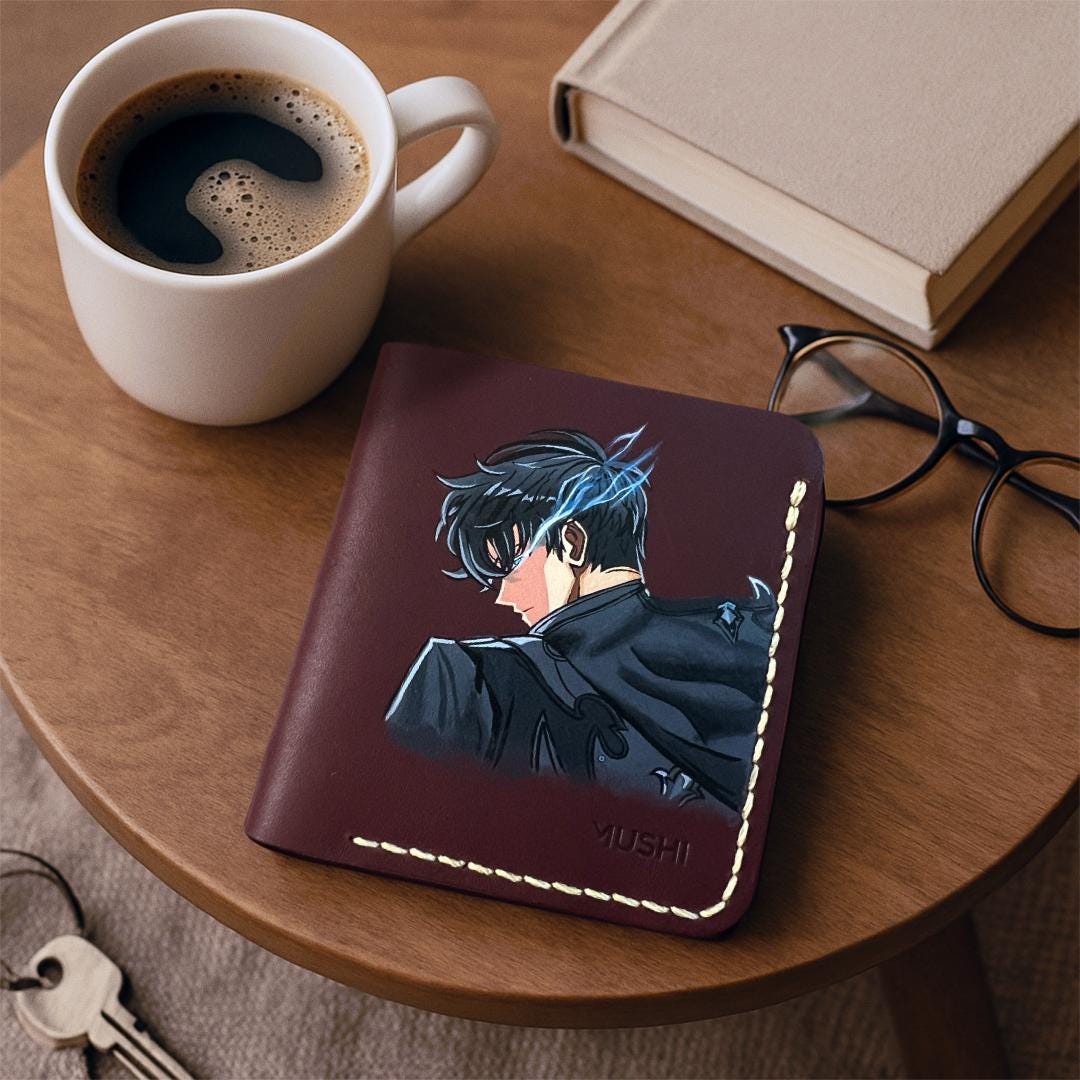 Japanese Anime Wallets: Sung Jinwoo Hand Painted - Men's Bifold Wallet ...
