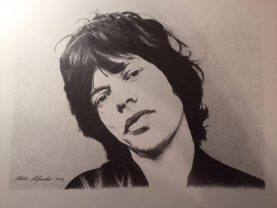 Mick Jagger Print Signed & Numbered. - Etsy