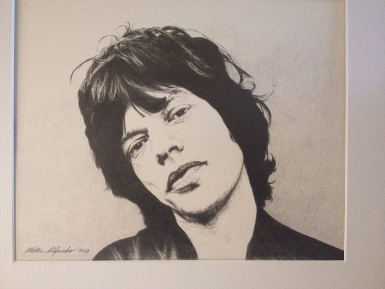 Fully Framed Mick Jagger Print Limited Edition | Etsy