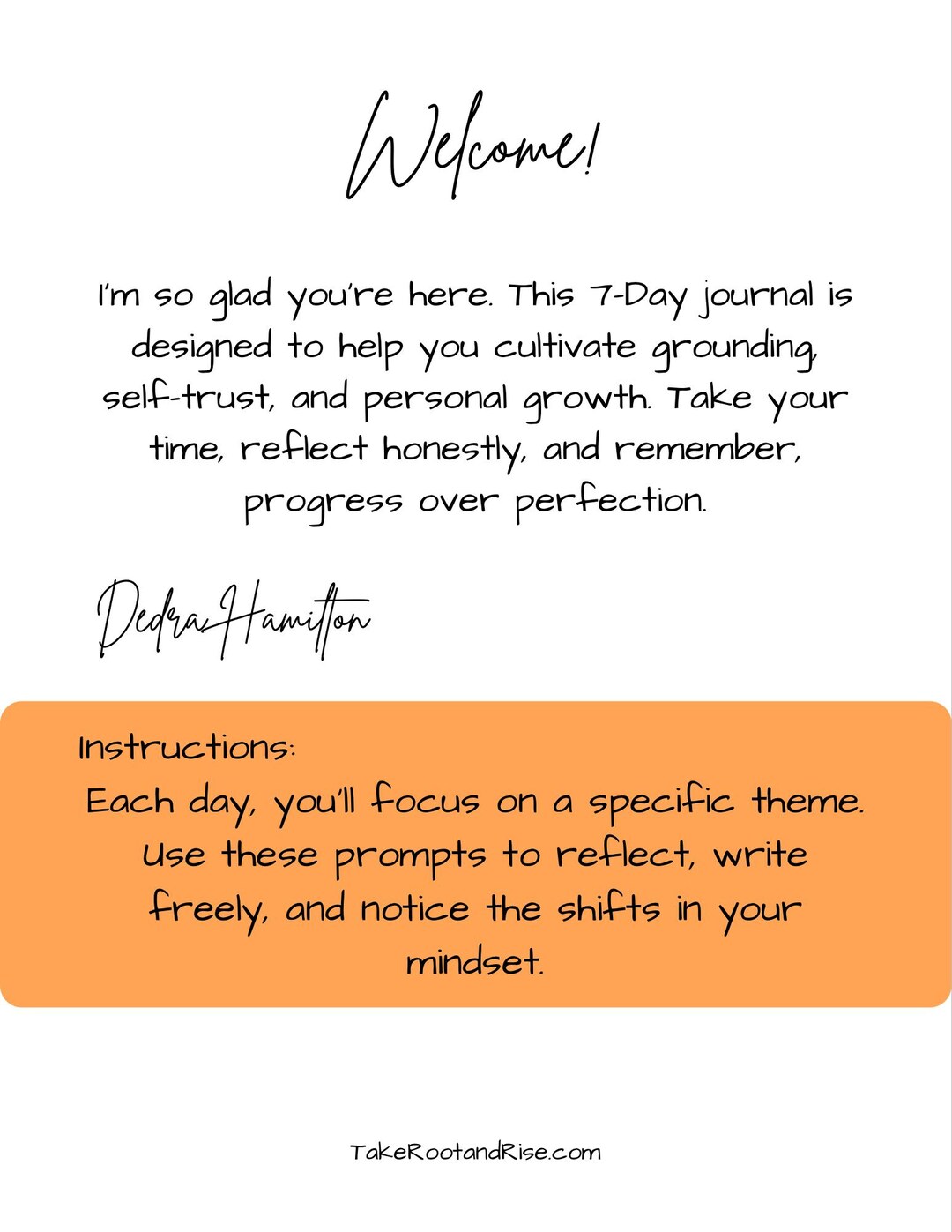 7-day Self-growth Journal | Printable PDF | Daily Prompts & Reflection ...