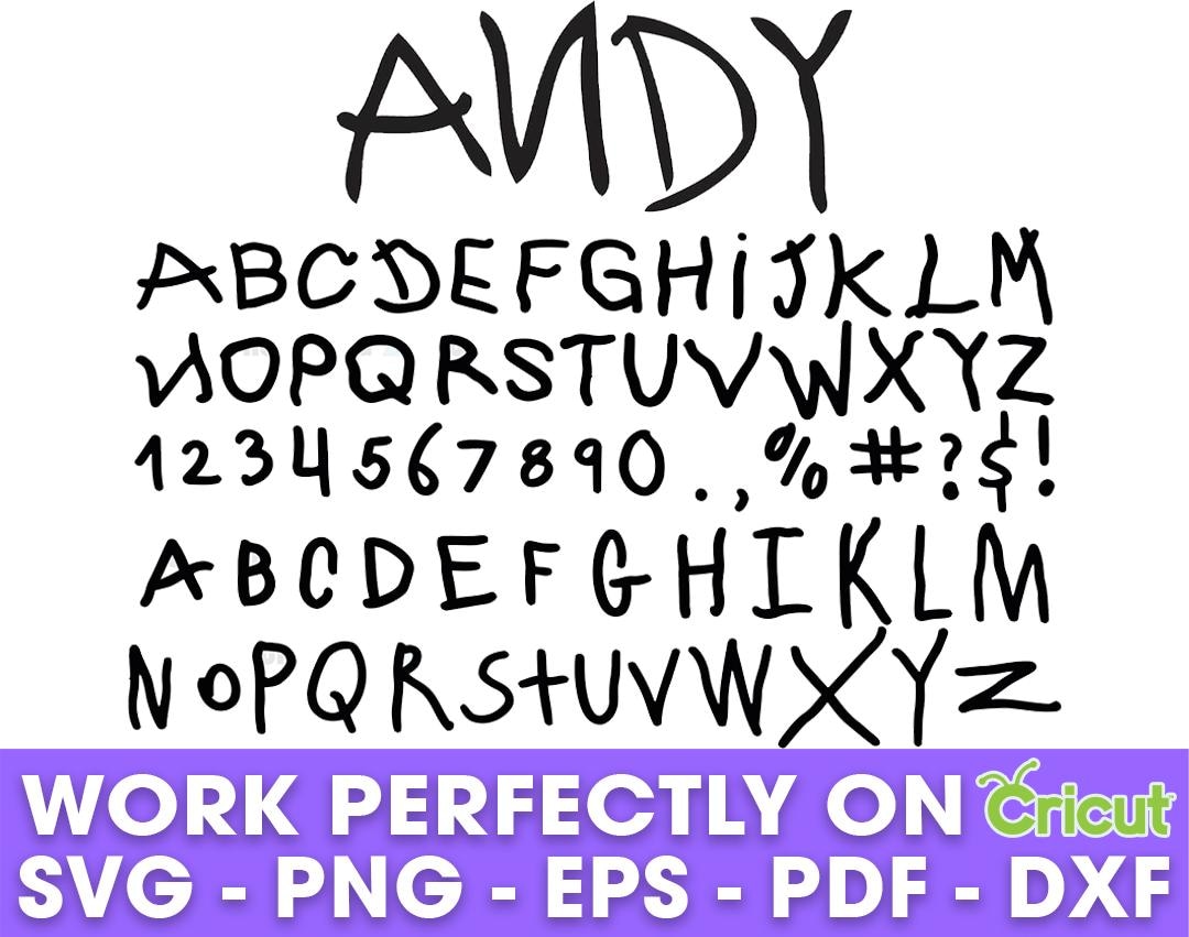 Andy Font Svg Bundle, Andy Font Svg, Andy Font Png Bundle, Andy Font ...
